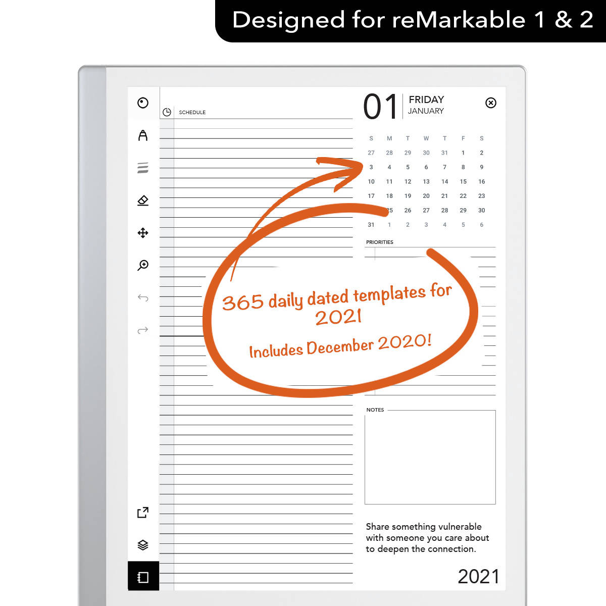 2021 Daily Calendar – YouMarkable